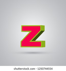 Watermelon 3d Vector Letter Z Lowercase: เวกเตอร์สต็อก (ปลอดค่า ...
