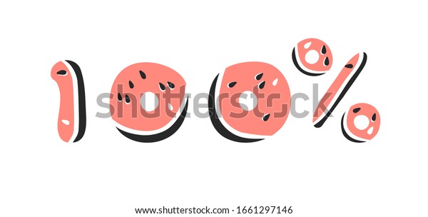 Watermelon Abc Cartoon Vector Illustration Fruits Stock Vector (Royalty ...