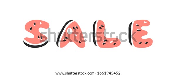 Watermelon Abc Cartoon Vector Illustration Fruits Stock Vector (Royalty ...