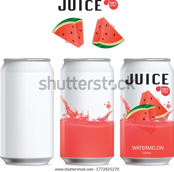 Watermelon Design Watermelon Package Juice Stock Vector (Royalty Free ...