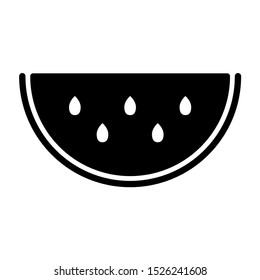 Watermelon Icon Black Vector Stock Vector (Royalty Free) 1526241608 ...