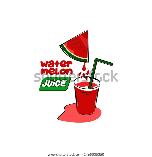 Watermelon Juice Logo Vector Template Stock Vector (Royalty Free ...