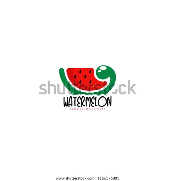 Watermelon Logo Vector Fresh Fruit Logo Stock Vector (Royalty Free ...
