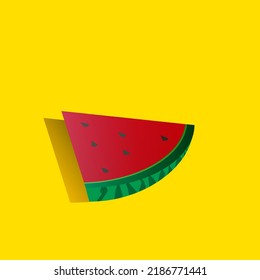 Watermelon Slice Illustration Watermelon Vector On Stock Vector ...