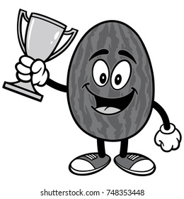 Watermelon Trophy Illustration Stock Vector (Royalty Free) 748353448 ...