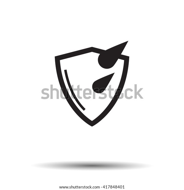 Waterproof Icon Water Protection Icon Stock Vector (Royalty Free) 417848401