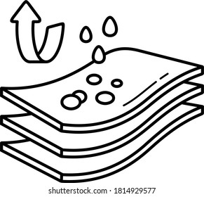 Waterproof Vector Outline Icon Isolated On: vetor stock (livre de ...
