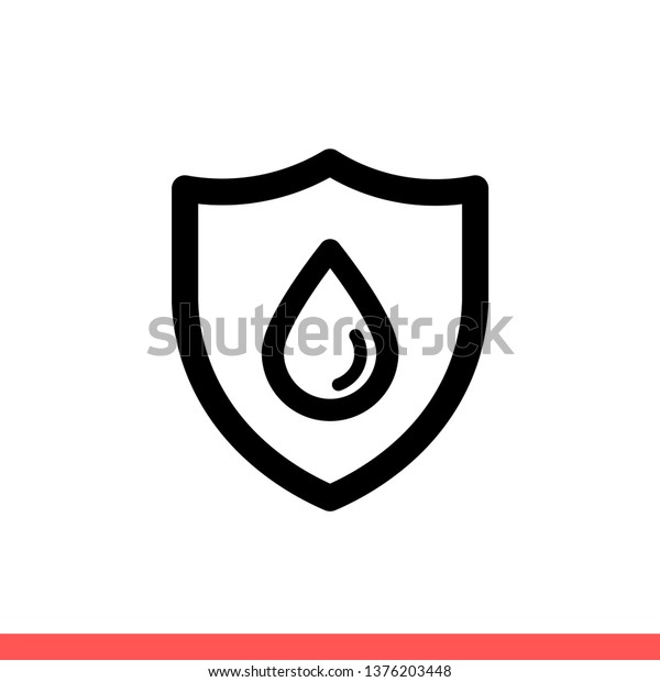 Waterproof Vector Icon Hydrophobic Symbol Simple: เวกเตอร์สต็อก (ปลอด ...