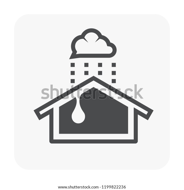 Waterproof Water Leak Icon Stock Vector (Royalty Free) 1199822236