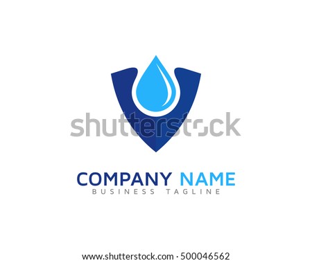 Waterproof Water Shield Logo Template Stock Vector (Royalty Free ...