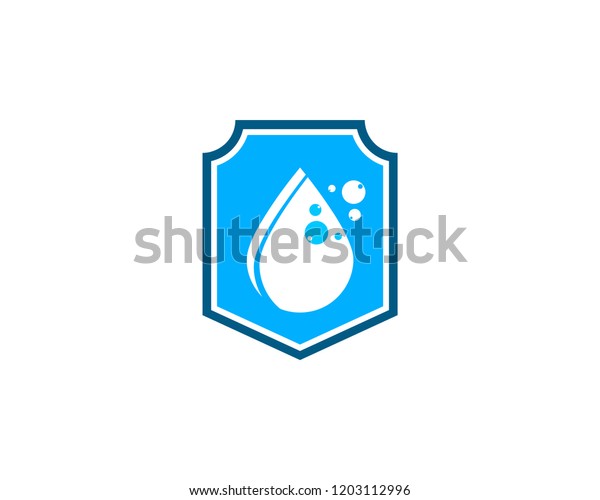 Waterproof Water Shield Logo Template Stock Vector (Royalty Free ...