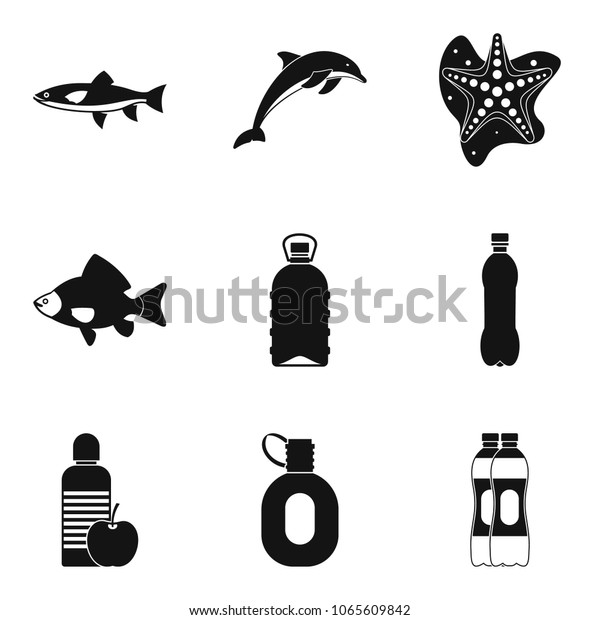 Watershed Icons Set Simple Set 9 Stock Vector (Royalty Free) 1065609842 ...