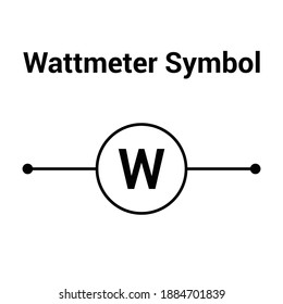 Wattmeter Symbol Vector Electrical Symbols: เวกเตอร์สต็อก (ปลอดค่า ...