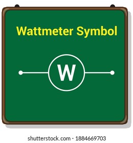 Wattmeter Symbol Vector Electrical Symbols Stock Vector (Royalty Free ...