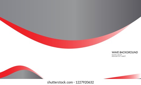 Wave Background Gray Red Color Stock Vector (Royalty Free) 1227920728