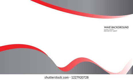 Wave Background Gray Red Color Stock Vector (Royalty Free) 1227920728