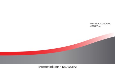 Wave Background Gray Red Color Stock Vector (Royalty Free) 1227920944