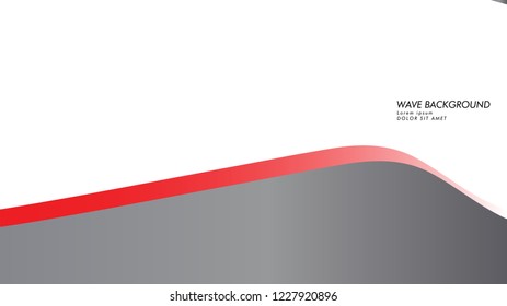 Wave Background Gray Red Color Stock Vector (Royalty Free) 1227920896 ...