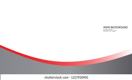 Wave Background Gray Red Color Stock Vector (Royalty Free) 1227920791 ...