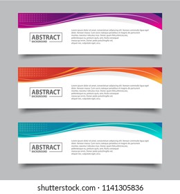 Wave Banner Design Template Collection Stock Vector (Royalty Free ...