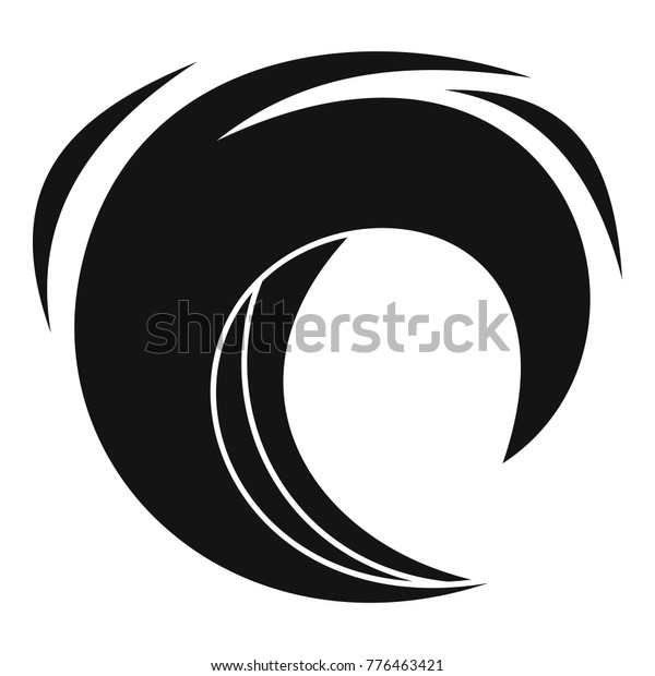 Wave Blue Icon Simple Illustration Wave Stock Vector (Royalty Free ...