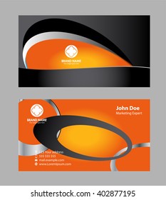 Wave Business Card Template Stock Vector (Royalty Free) 402877195 ...