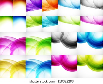 Wave Color Backgrounds Big Set Vector Stock Vector (Royalty Free ...