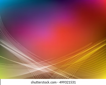 Wave Curves Abstract Background Template Layout Stock Vector (Royalty ...