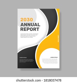 Wave Design Abstract Annual Report Template Stock Vector (Royalty Free ...