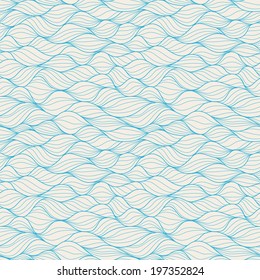 Wave Doodle Hand Drawn Seamless Pattern Stock Vector (Royalty Free ...
