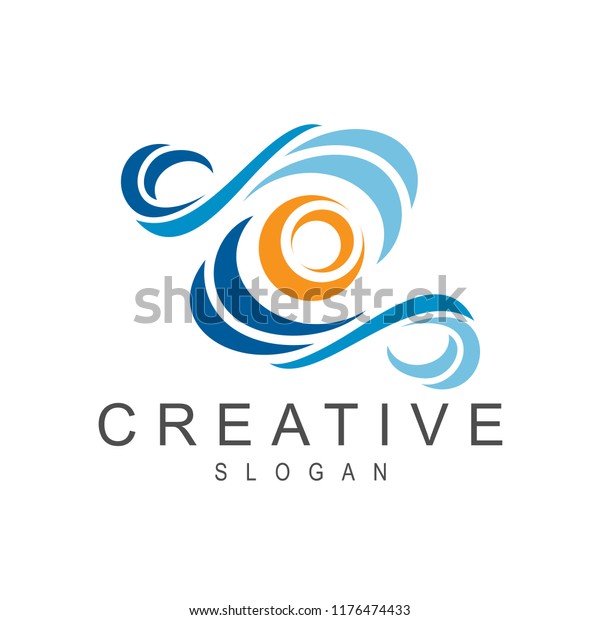 Wave Eye Abstract Logo Design Wave Stock Vector (Royalty Free ...