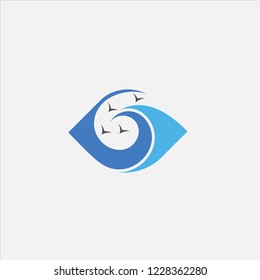 Wave Eyes Logo Stock Vector (Royalty Free) 1228362280