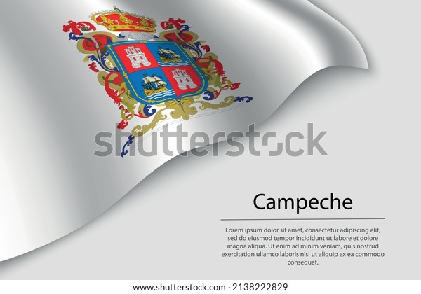 Wave Flag Campeche Region Mexico Banner Stock Vector (Royalty Free ...