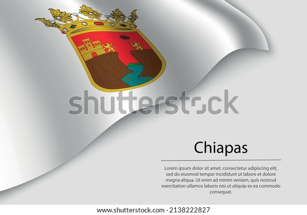 Wave Flag Chiapas Region Mexico Banner Stock Vector (Royalty Free ...