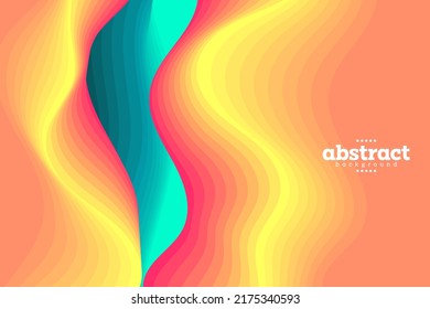 Wave Form Cuve Striped Gradient Orange Stock Vector (Royalty Free ...
