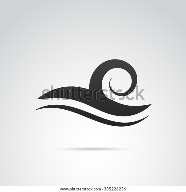 Wave Icon Isolated On White Background Stock Vector (Royalty Free ...