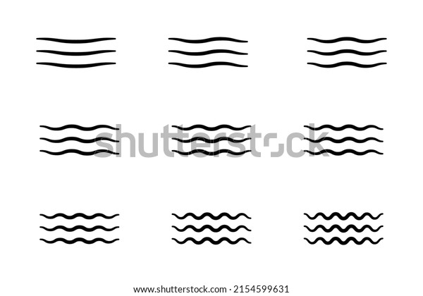Conjunto de iconos de onda aislado.: vector de stock (libre de regalías ...