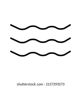 Wave Icon Vector Simple Wave Sign Stock Vector (Royalty Free ...