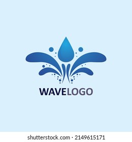 Wave Icon Water Drop Vector Illustration Stock Vector (Royalty Free ...