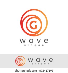 Wave Initial Letter G Logo Design Stock Vector (Royalty Free) 672417193 ...