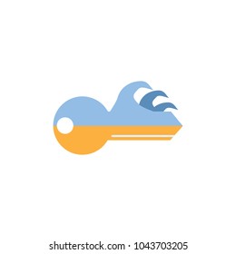 Wave Key Logo Icon Design Stock Vector (Royalty Free) 1043703205 ...