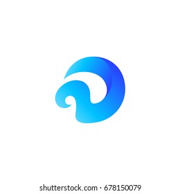 Wave Letter D Logo Stock Vector (Royalty Free) 678150079 | Shutterstock