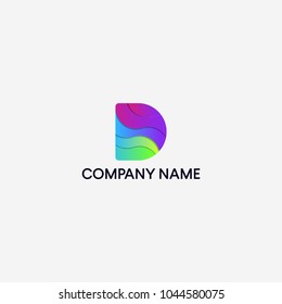 Wave Letter D Logo Design Stock Vector (Royalty Free) 1044580075 ...