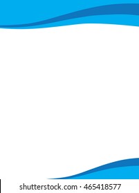 Vektor Stok Blue Grey Border Letterhead Background (Tanpa Royalti ...