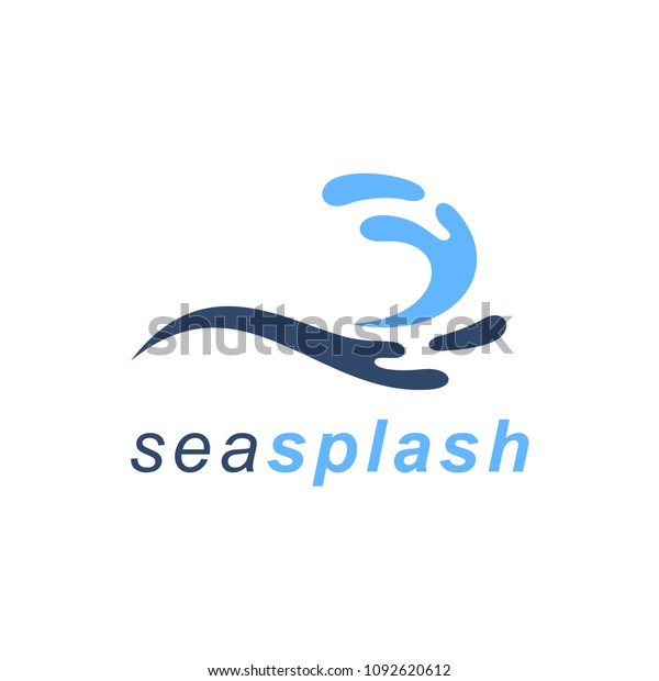 Wave Logo Design Water Splash Logo Stock Vector (Royalty Free ...