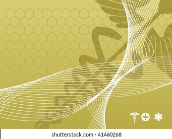 Wave Medical Background Vector Illustration Stock Vector (Royalty Free ...