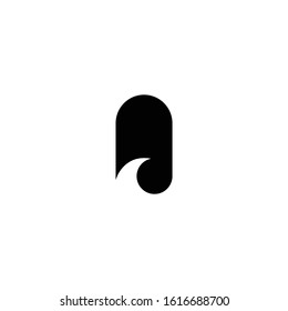 Wave Minimal Logo Icon Design Template Stock Vector (Royalty Free ...