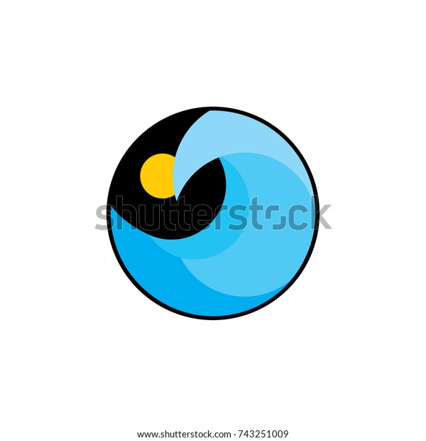 Wave Moon Symbol Logo Vector Stock Vector (Royalty Free) 743251009 ...