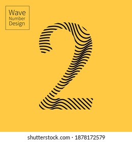 Wave Number Icon Design Background Stock Vector (Royalty Free ...