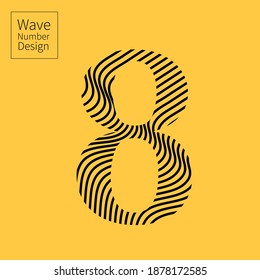 Wave Number Icon Design Background Stock Vector (Royalty Free ...